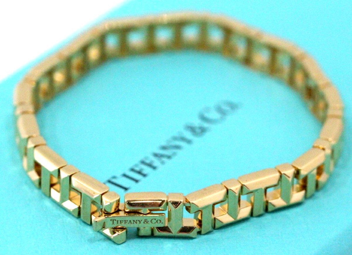 【未使用に近い】定価111万円↑新品同様 超美品 ティファニー K18YG 18金 T トゥルー ナロー ブレスレット Tトゥルーナローブレスレット バングル 3616の落札情報詳細 ...