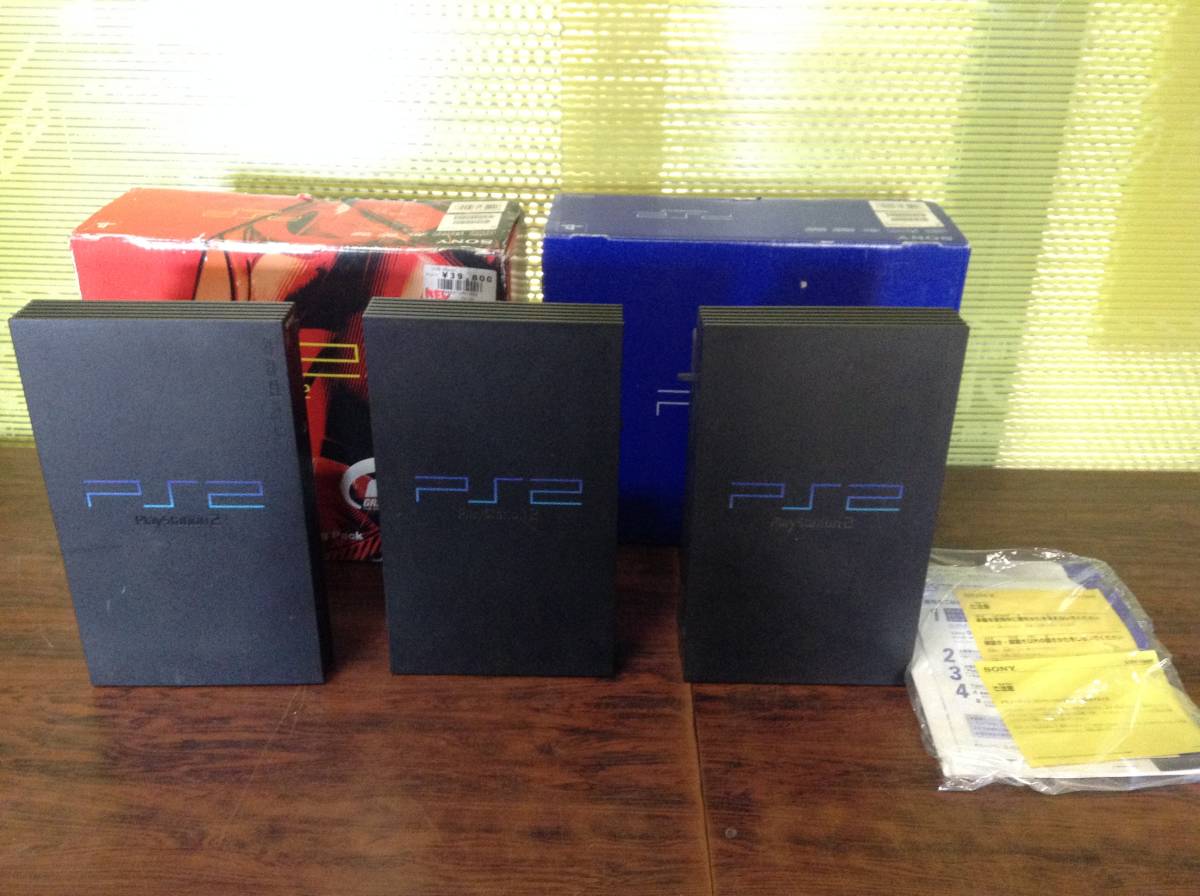 【やや傷や汚れあり】SONY PlayStation2 PS2 3consoles SCPH-10000 30000 50000 ...