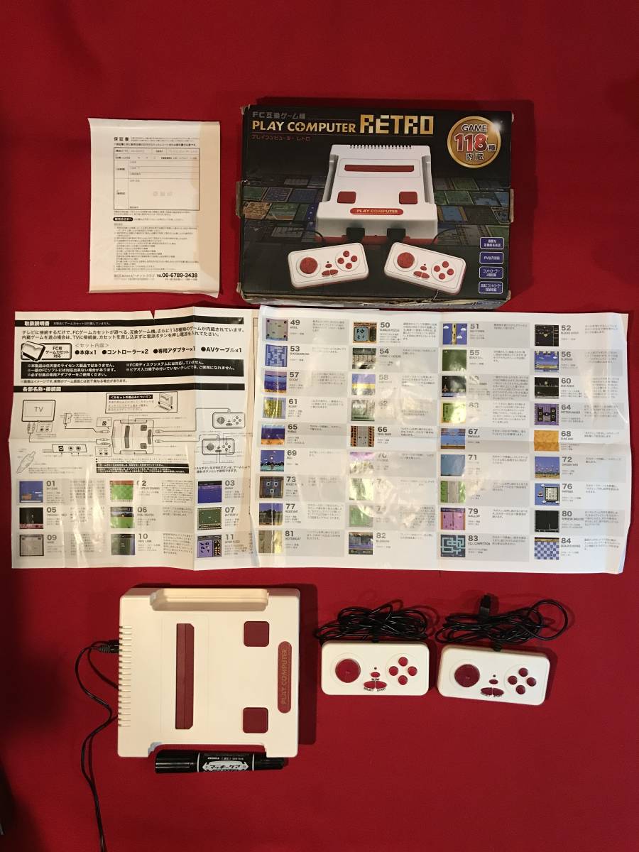 【やや傷や汚れあり】A7152 ゲーム【プレイコンピューター レトロ/PLAY COMPUTER RETRO FC互換ゲーム機】CAME118 ...