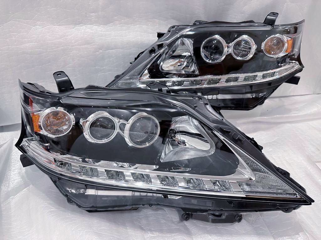 【目立った傷や汚れなし】美品破損無 純正 レクサス RX 10系 ハイブリッド 後期 LED ヘッドライト RX450H/RX350/RX270 ライト AGL10W/GGL10/15W ...