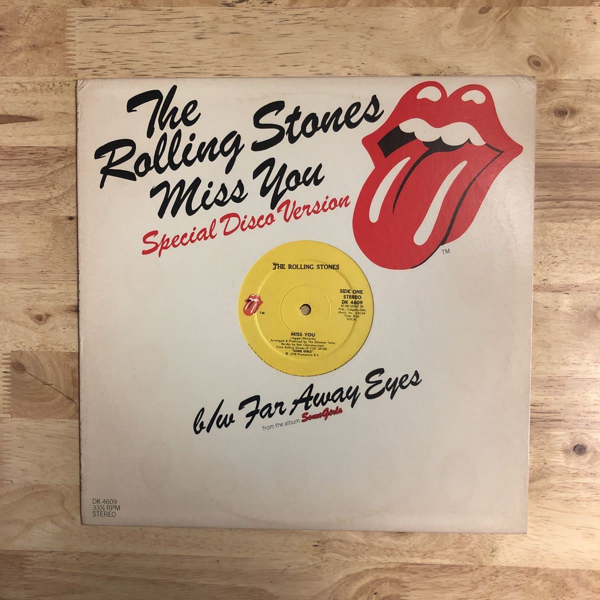 【やや傷や汚れあり】LP 両面STERLING刻印 THE ROLLING STONES/MISS YOU (Special Disco Version)[US盤:初年度78年 ...