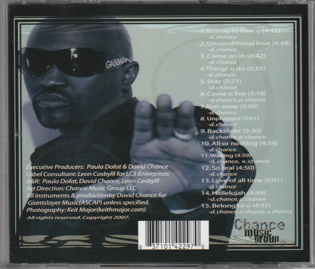 【やや傷や汚れあり】中古CD R&B/SOUL DAVID CHANCE／Unplugged／2007年／RUFF ENDZ／インディR&B ...