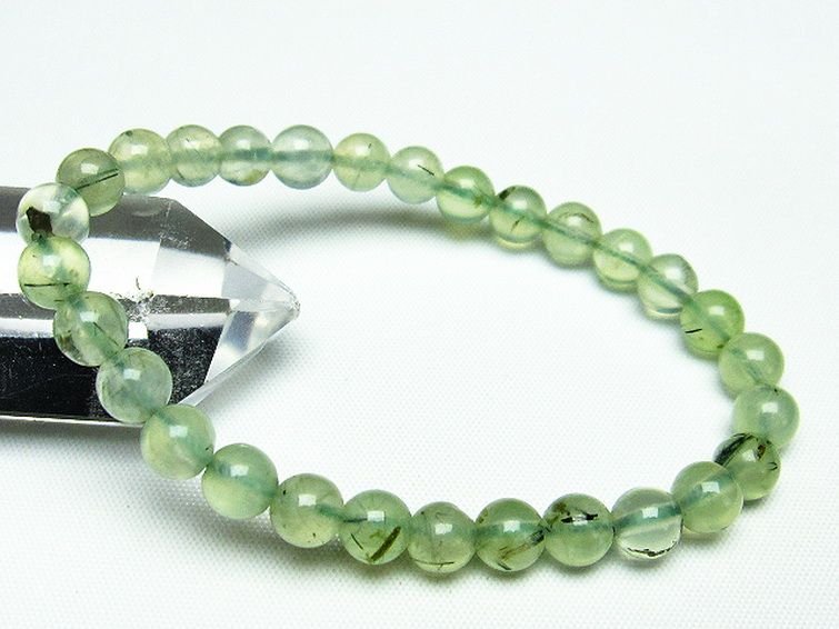 【未使用】誠安 超レア極品天然AAAルチル入りプレナイトブレスレット 7mm [T228-3671]の落札情報詳細 - ヤフオク落札価格検索 オークフリー