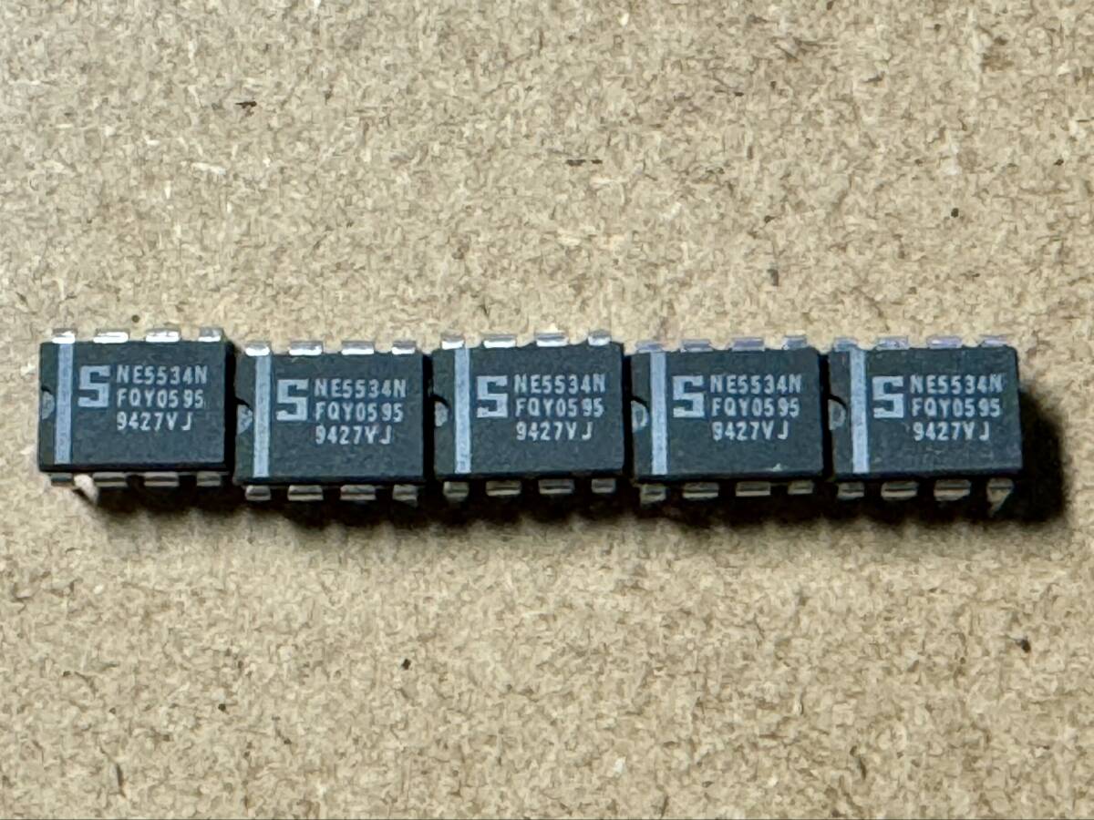 【未使用】新品/未使用！Signetics NE5534AN FGY0595 9427YJ/1回路低ノイズオペアンプ ライン有り 5個セット ...