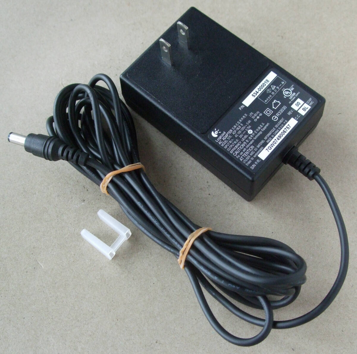 【やや傷や汚れあり】送料無料 Logicool ロジクール GT FORCE PRO 純正 ACアダプター ADP-18LB B センター ...