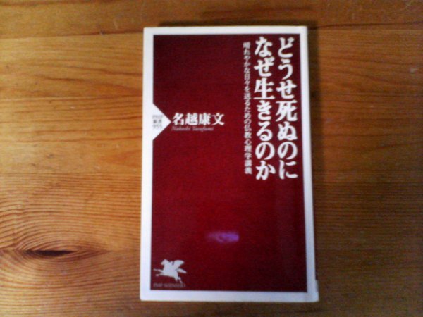 【やや傷や汚れあり】c14 どうせ死ぬのになぜ生きるのか 名越 康文 Php新書 2015年発行 の落札情報詳細 Yahooオークション落札価格検索 オークフリー 