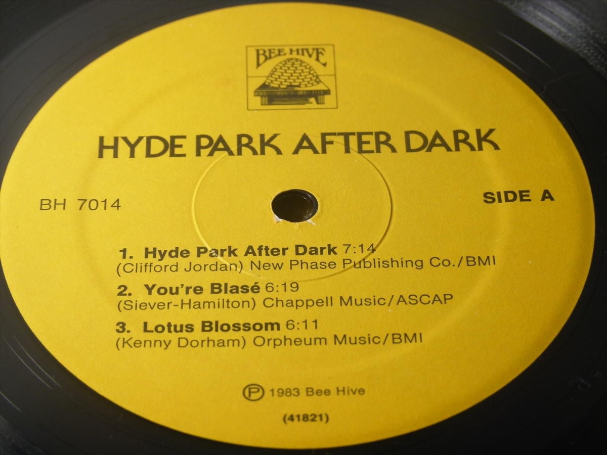 【目立った傷や汚れなし】【オリジナル】HYDE PARK AFTER DARK / Clifford Jordanの落札情報詳細 ...