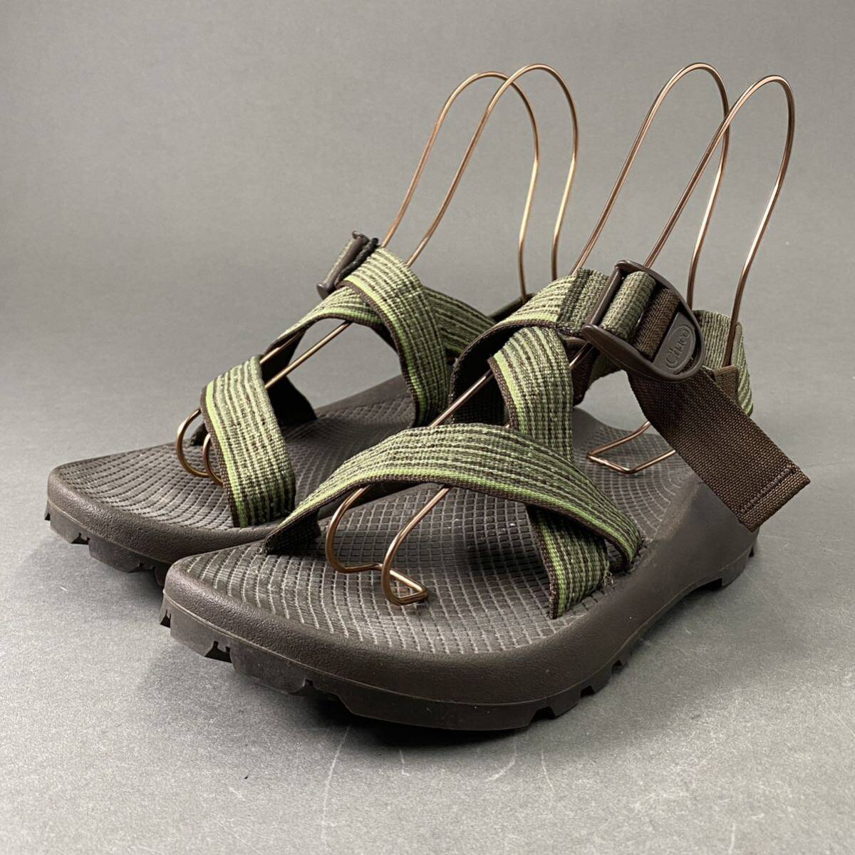 【目立った傷や汚れなし】Ee11《美品》Chaco チャコ Vibramソール ベルクロ ストラップサンダル US7（25cm）ブラウン ...