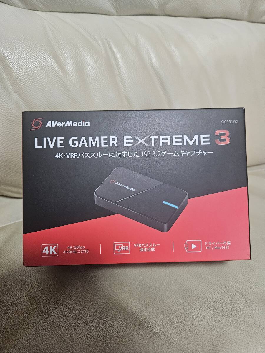 【目立った傷や汚れなし】【中古・美品】 AVerMedia LIVE GAMER EXTREME 3 4K録画対応キャプチャーユニット GC551G2 DV862 usb3.2 gen 1 ...
