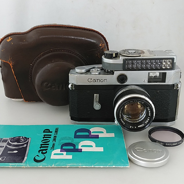 【やや傷や汚れあり】キャノン P型 CANON P 50mm F1.8 露出計・ケース付 ポピュレール(Populaire) 露出計動作品の ...