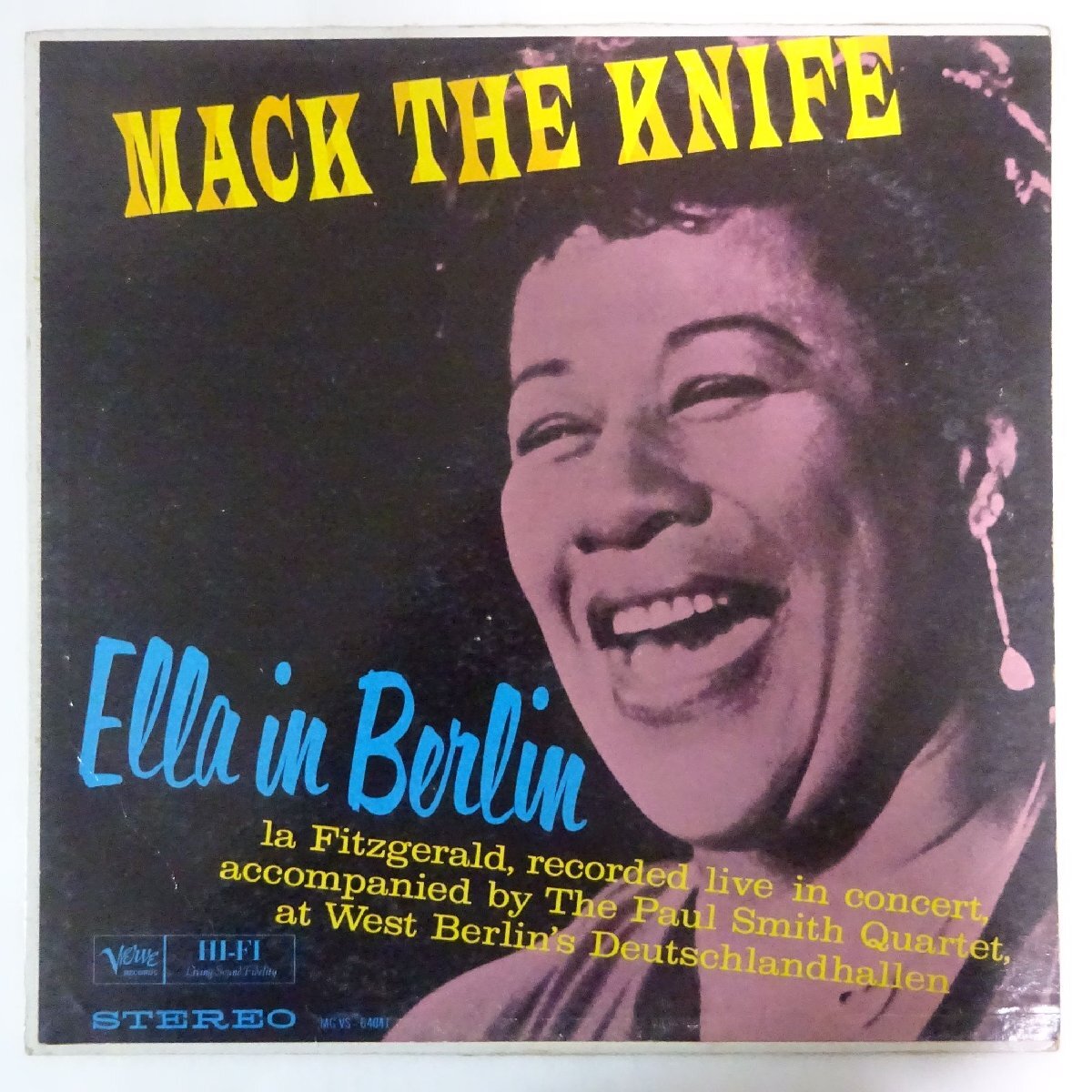 【やや傷や汚れあり】10027750;【US盤/VERVE INC/深溝/MONO】Ella Fitzgerald / Mack The ...