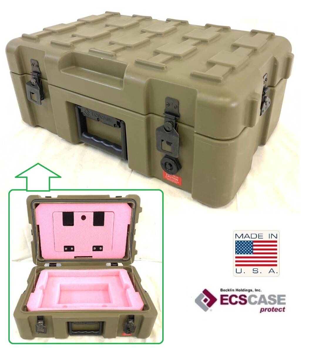 【傷や汚れあり】送料無料【アメリカ製】ECS CASE ハードケース ミリタリー ツールボックス 道具箱 サバゲー 世田谷ベース 米軍放出品 ...