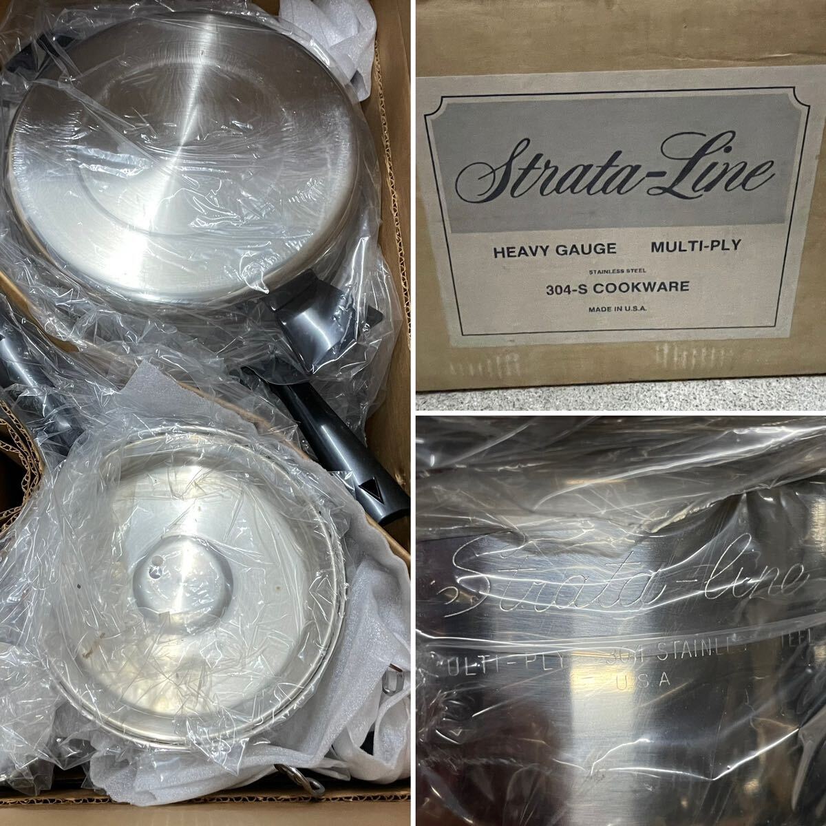 【未使用に近い】未使用【Amway/アムウェイ】Strata-Line アメリカ製 HEAVY GAUGE MUlTI-PLY 304-S ...