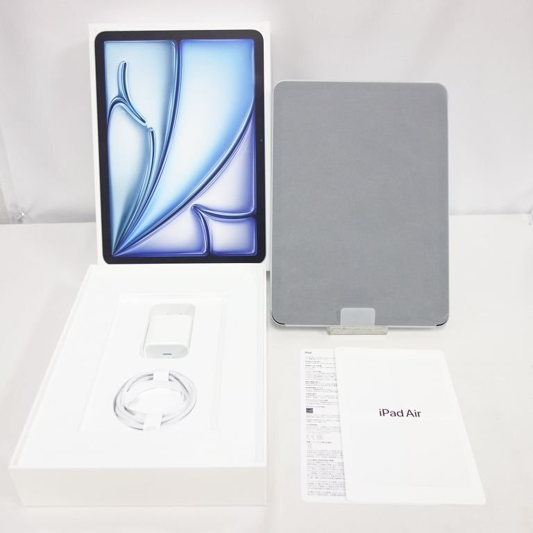 【未使用に近い】超美品 *Apple保証あり* iPad Air 11インチ 128GB M2 WiFiモデル ブルー バッテリー100% 充電0回 インボイス可 【本0707-630 ...