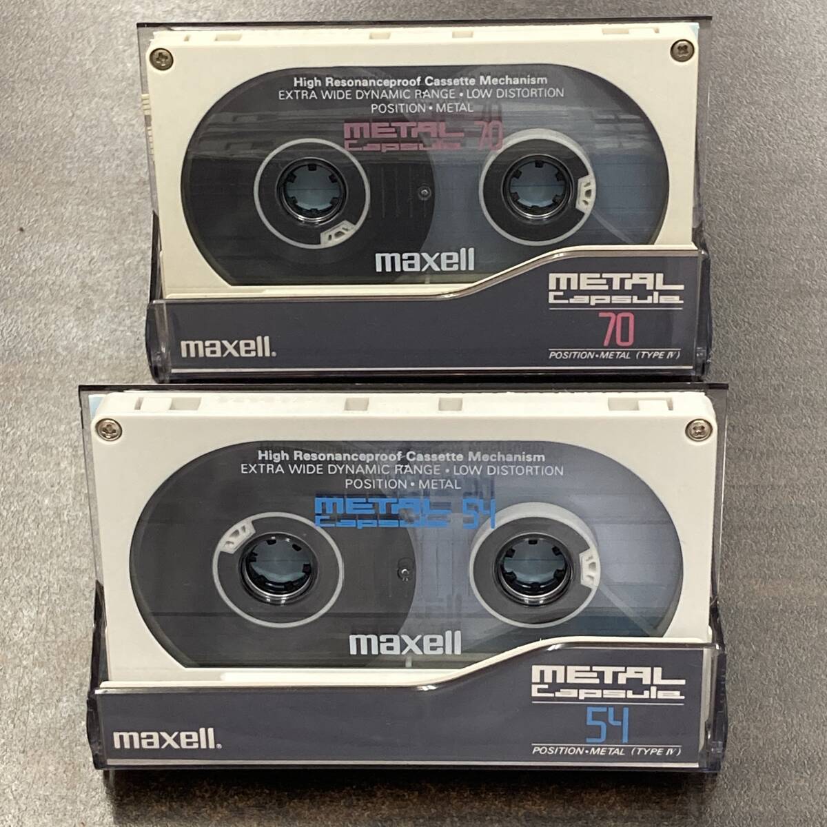【やや傷や汚れあり】0198BT マクセル METAL Capsule 54 70分 メタル 2本 カセットテープ/Two Maxell 54 70 Type IV Metal ...