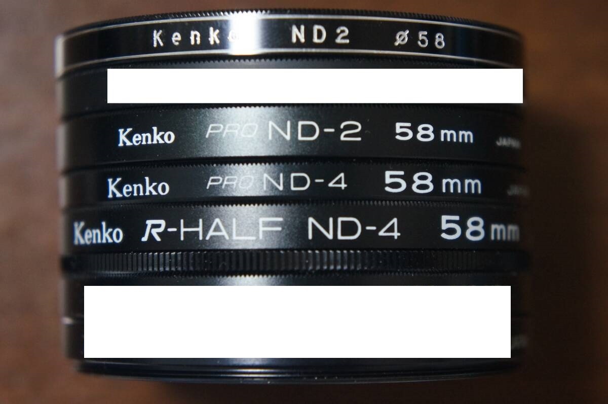 【目立った傷や汚れなし】[58mm] Kenko ND 2 ND 4 R-HALF ND-4 減光フィルター 480円/枚の落札情報詳細 ...