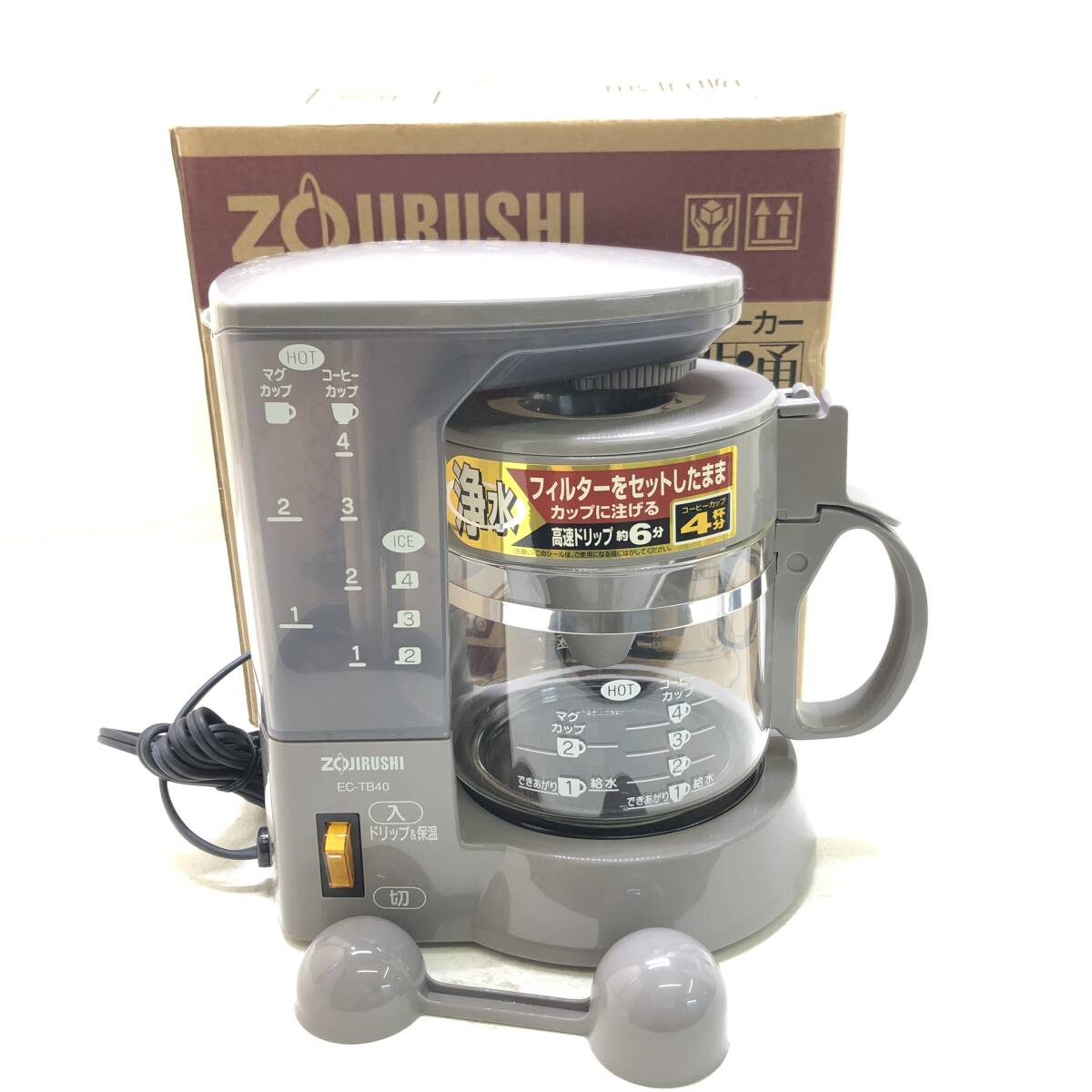 【やや傷や汚れあり】★ZOJIRUSHI 象印 EC-TB40 珈琲通 コーヒーメーカー 浄水 高速ドリップ キッチン用品 一部動作確認済み 中古品★K03178の落札情報詳細 - Yahoo ...