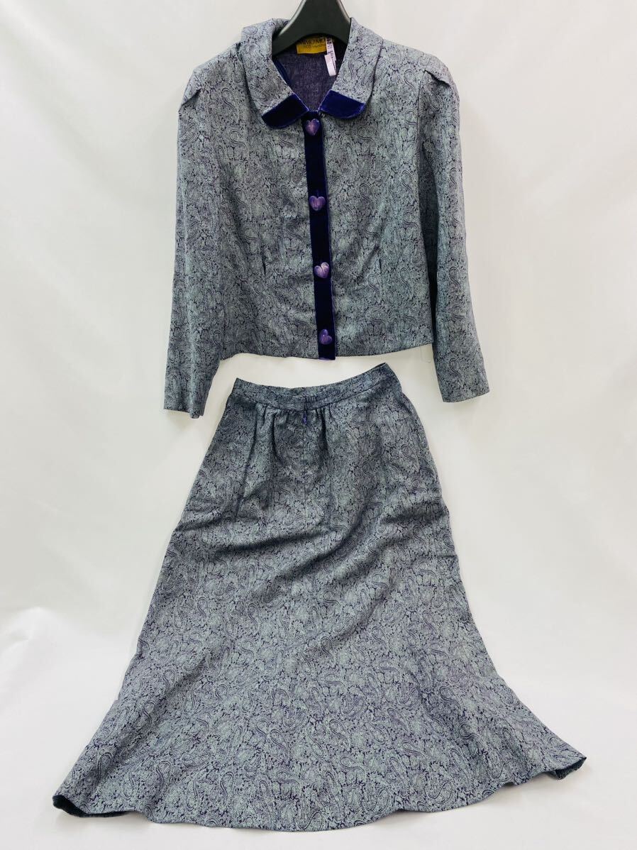 【傷や汚れあり】MIMO MODA USED L-XLジャケット スカート 上下セット セットアップ グレー ペイズリー 総柄 昭和レトロ 西洋レトロ 当時物の落札情報詳細 - Yahoo ...
