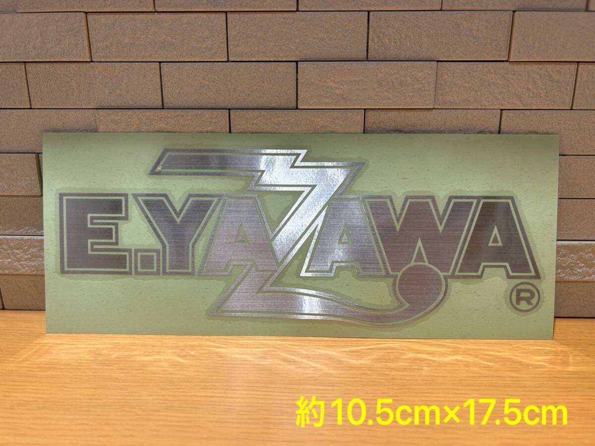 【未使用】新品 当時物 正規品 矢沢永吉 YAZAWA レア ステッカー シール カッティングステッカー シルバー ロゴ 旧車 暴走族 ...