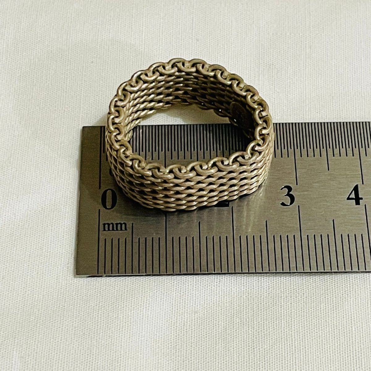 【傷や汚れあり】yt2016【PK】//TIFFANY&Co.★ティファニー サマセット メッシュ リング 指輪 SV925 シルバー925 アクセサリー 総重量約9.54gの落札情報詳細 ...