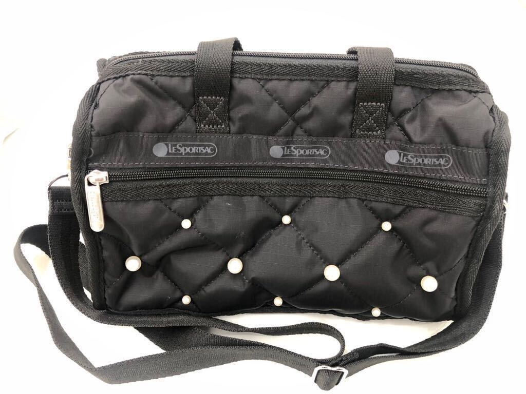【目立った傷や汚れなし】イ)レスポートサック LeSportsac ショルダーバッグ ハンドバッグ 2way ブラック パールの落札情報詳細 - Yahoo!オークション落札価格検索 オークフリー