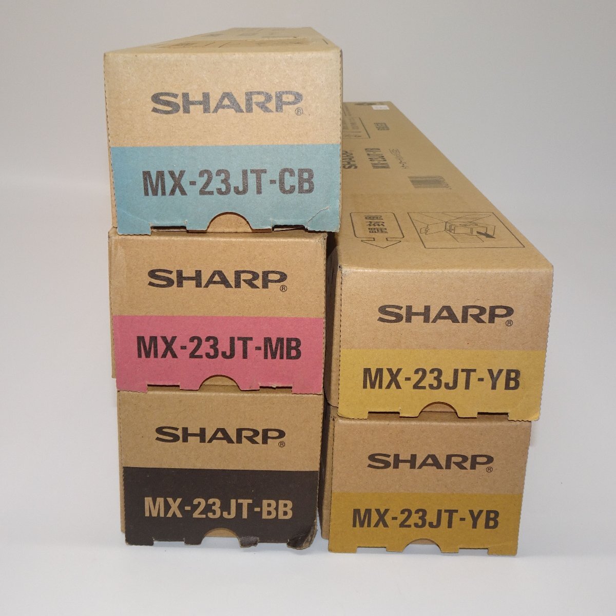 【未使用】【送料無料】 4色5本セット SHARP シャープ 純正 トナー MX-23JT-BB/MX-23JT-CB/MX-23JT-MB/MX-23JT-YB 2本 MX-2310F/MX ...