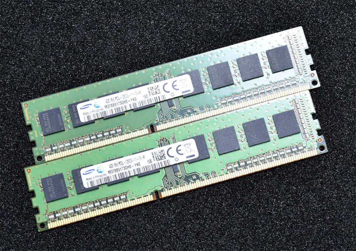 【目立った傷や汚れなし】4GB 2枚組 (合計 8GB) PC3L-12800 PC3L-12800U DDR3L-1600 240pin ...