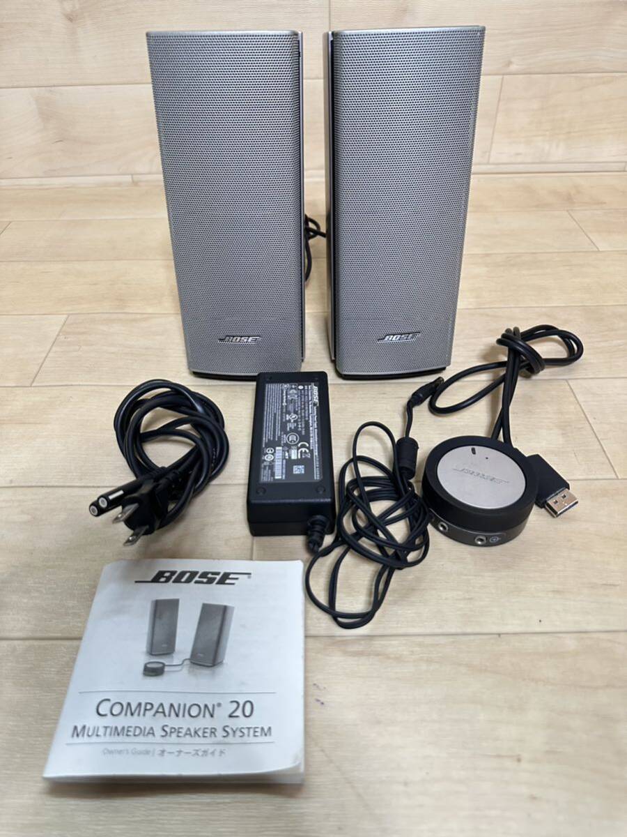 【全体的に状態が悪い】【ジャンク品】 Bose Companion20 ボーズ マルチメディアスピーカーシステム ペアスピーカー オーディオ