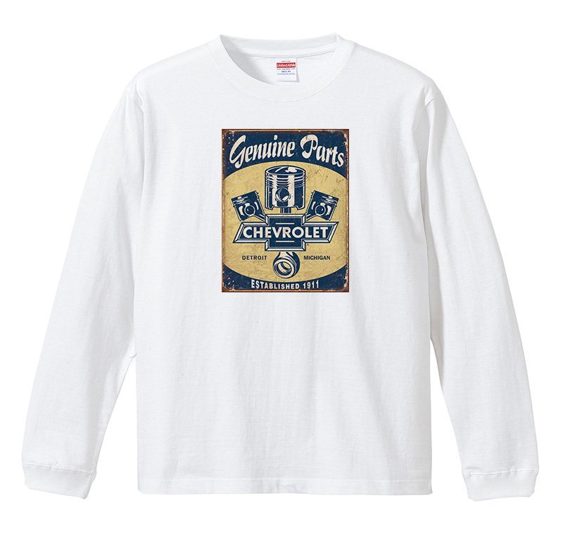 【未使用】シボレー看板 ロングTシャツ リブ付き 白 (S/M/L/XL) 長袖 コルベット ベルエア エルカミーノ ラットロッド ホットロッド H51の落札情報詳細 - Yahoo ...