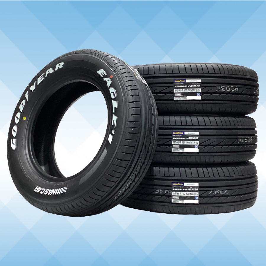【未使用】215/65R16C 109/107R RWL GOODYEAR グッドイヤー ナスカー EAGLE #1 NASCAR 24年製 正規品 ホワイトレター 送料無料 4本税込 ...