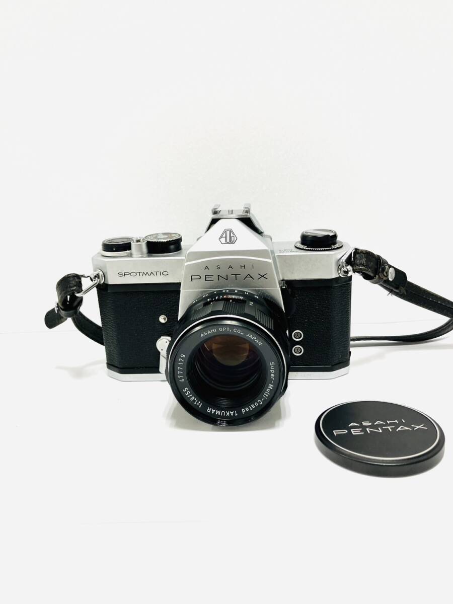 【目立った傷や汚れなし】H9-258【PENTAX SPORTMATIC SP 一眼レフカメラ】ペンタックス フィルムカメラ ヴィンテージ 1:1.8/55 シャッターOK 1円スタート 1円 ...