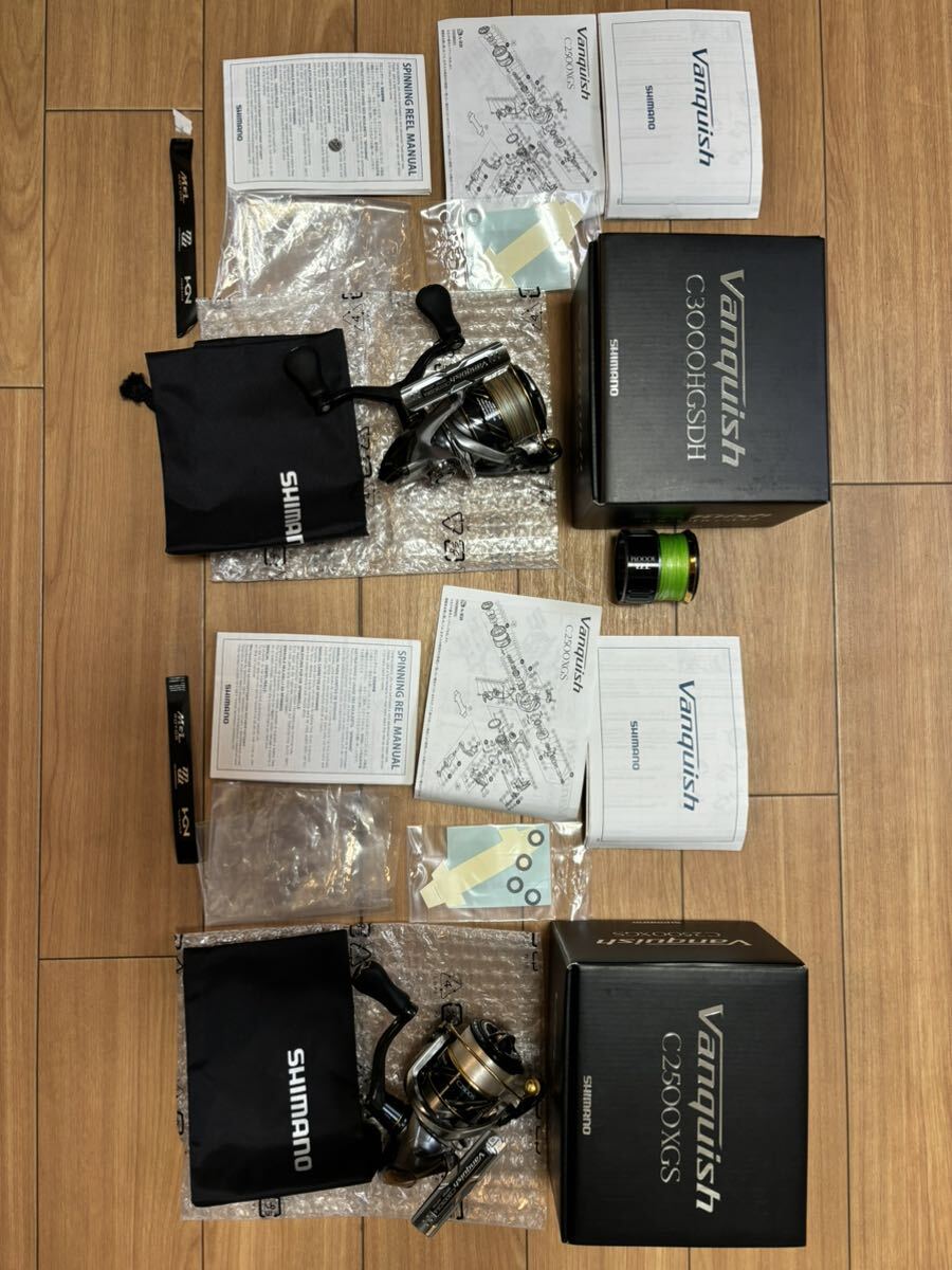 【未使用に近い】シマノ 16ヴァンキッシュ SHIMANO vanquish C2500XGS C3000HGSDH 17ツインパワーXD 3000M 替えスプール付き 使用1回 付属品完備 ...