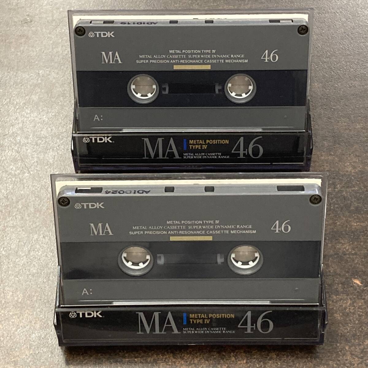【やや傷や汚れあり】0755BT TDK MA 46分 メタル 2本 カセットテープ/Two TDK MA 46 Type IV Metal Position Audio Cassetteの ...