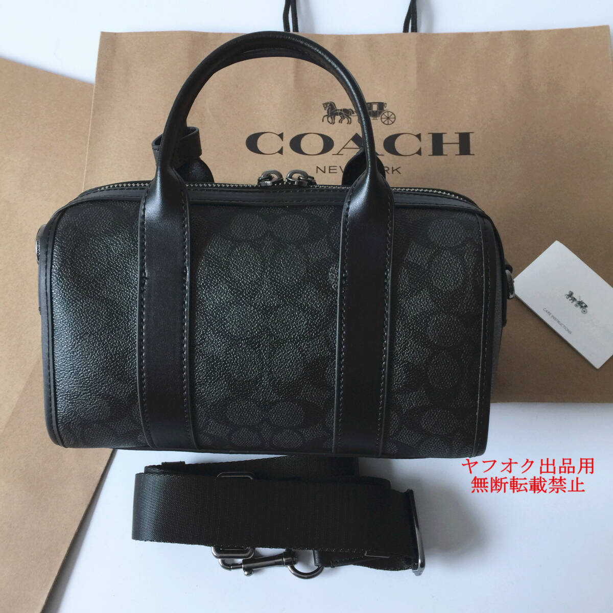 【未使用】1円～コーチ COACH バッグ CA186 メンズ ミニボストンバッグ ショルダーバッグ ハンドバッグ メンズ 斜めがけ 手提バッグ アウトレット品の落札情報詳細 - Yahoo ...
