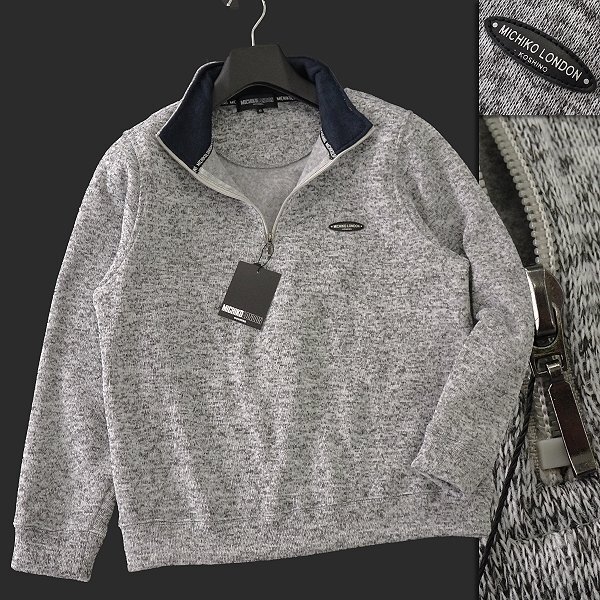 【未使用】新品 ミチコロンドン 24AW 裏起毛 ニット フリース ハーフジップ プルオーバー M 灰 【ML8W-R551_GA】MICHIKO LONDON 2024年 秋冬の落札情報詳細 ...