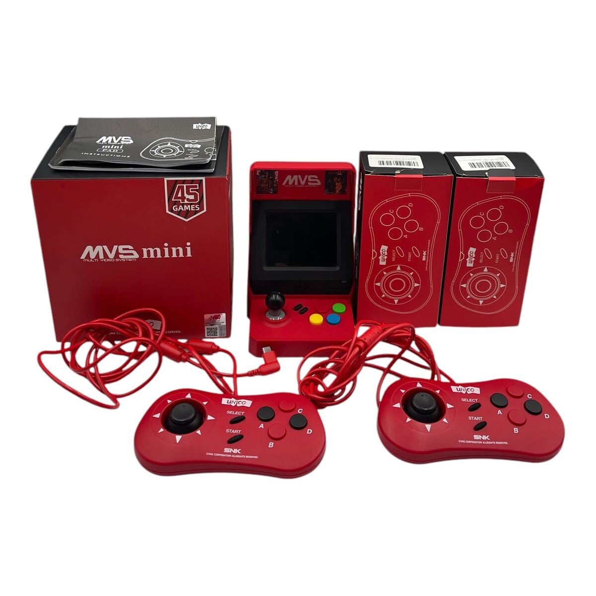 【目立った傷や汚れなし】1円〜① 美品 UNICO SNK MVS Mini コントローラ HDMI セット SNK ミニゲームパッド レトロ ...