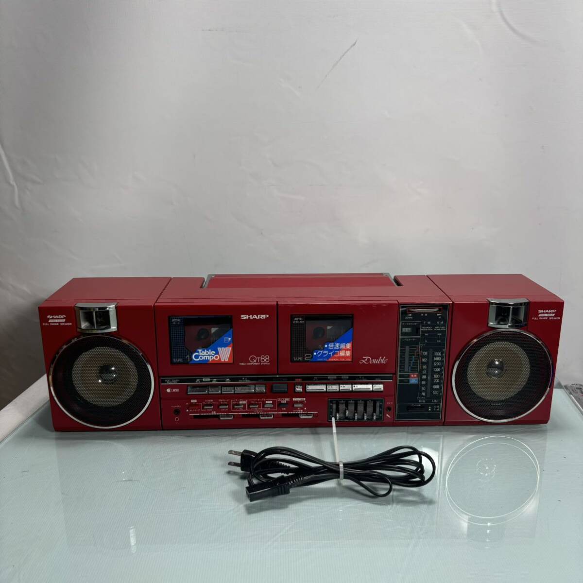 【やや傷や汚れあり】f51 SHARP シャープ QT-88R TABLE COMPONENT SYSTEM オーディオ カセットテープ 通電可 ジャンク 送:120の落札情報詳細 ...