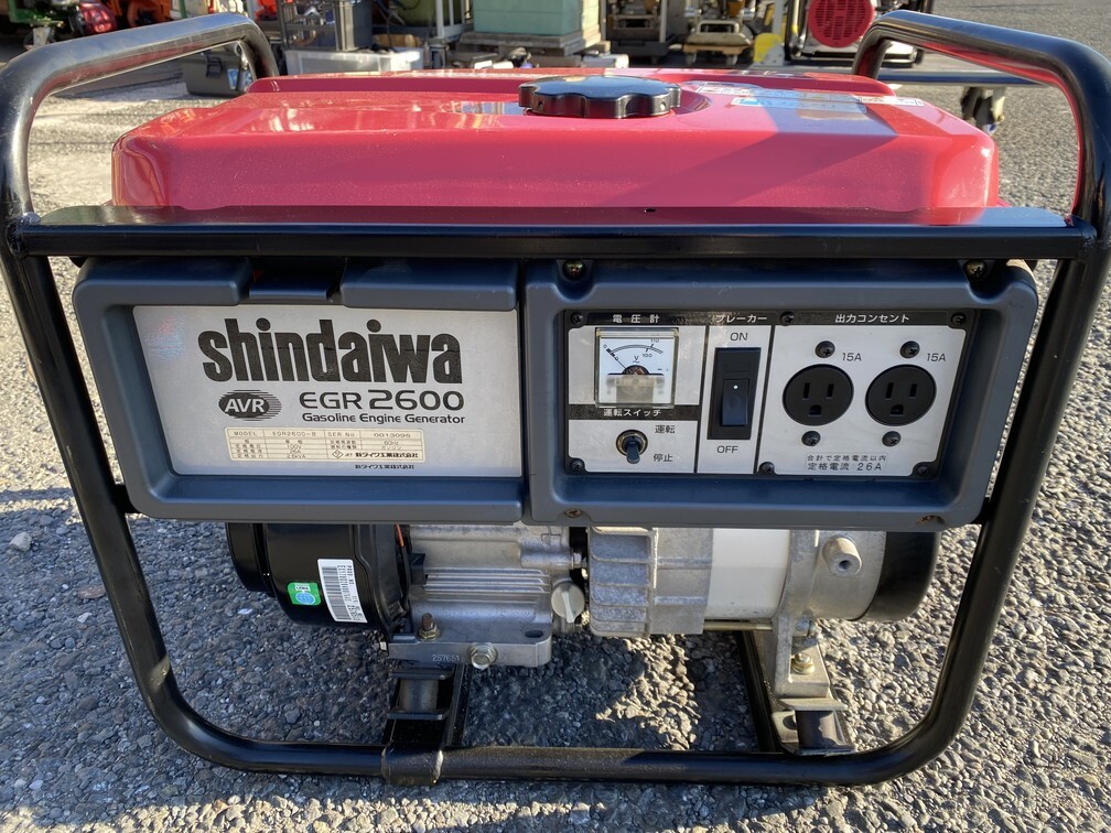 【傷や汚れあり】中古美品 shindaiwa 新ダイワ 2.6kVA 100V 60Hz 発電機 ガソリンエンジン発電機 EGR2600-Bの落札情報詳細 - Yahoo!オークション落札価格 ...