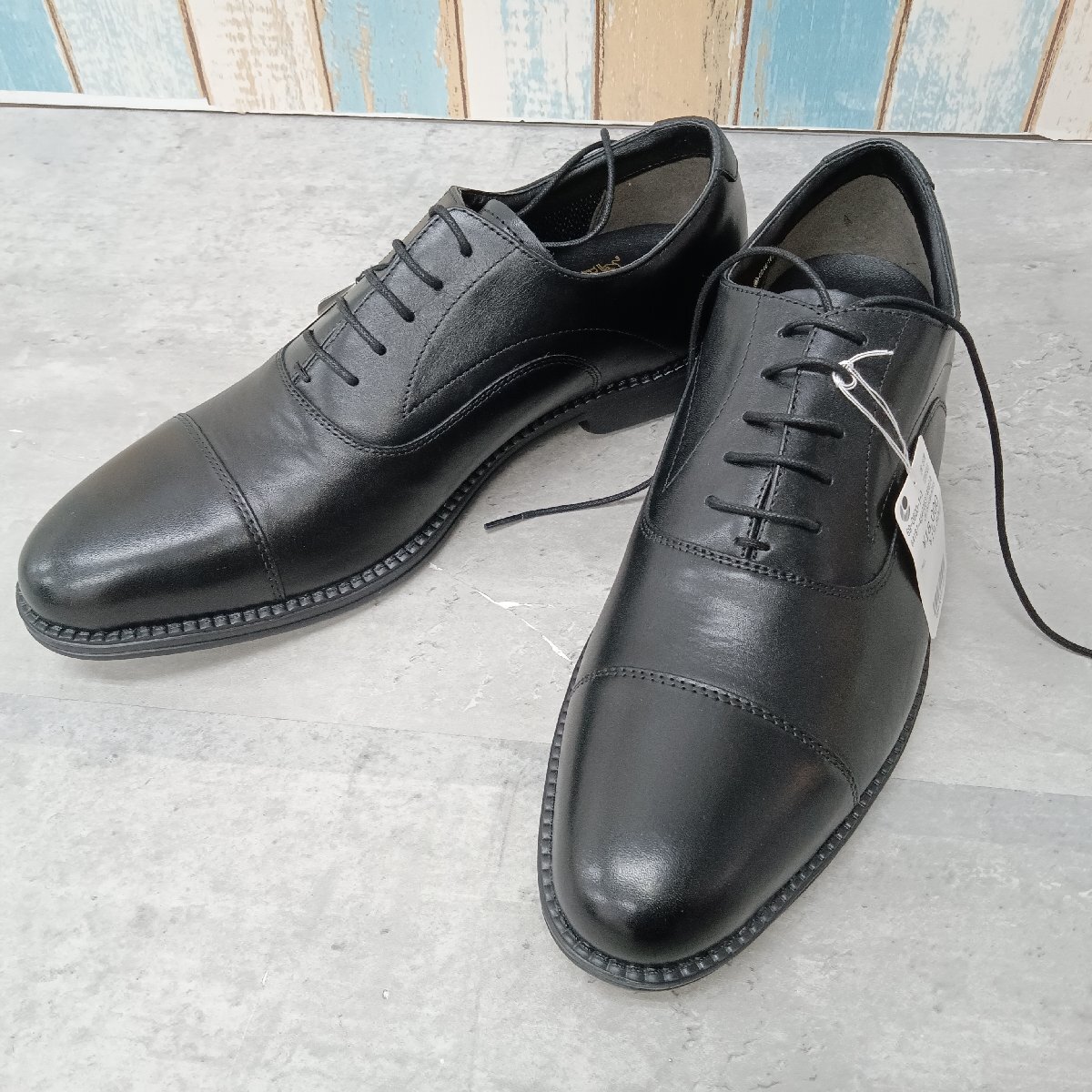 【未使用】BEE CLASSIC GORE-TEX ゴアテックス 内羽根ストレットチップ・ビジネスシューズ ブラック 25.0cm ...