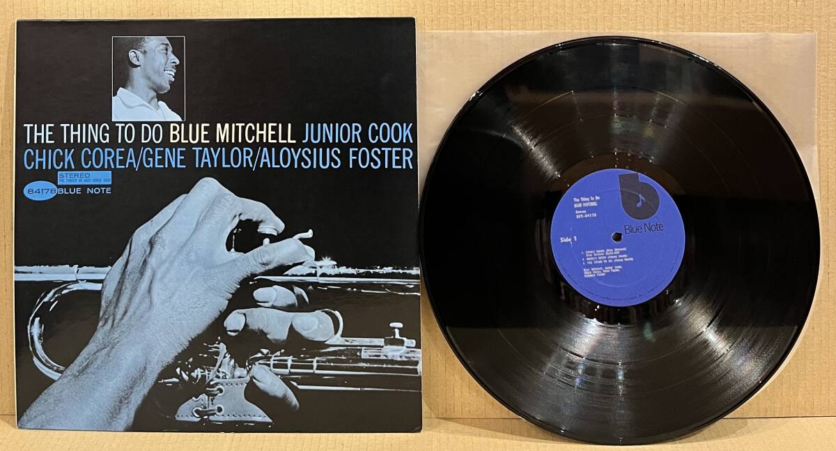 【やや傷や汚れあり】Blue Note US盤 VAN GELLER 刻印 青ラベル 黒bロゴ LP Blue Mitchell ブルー ...