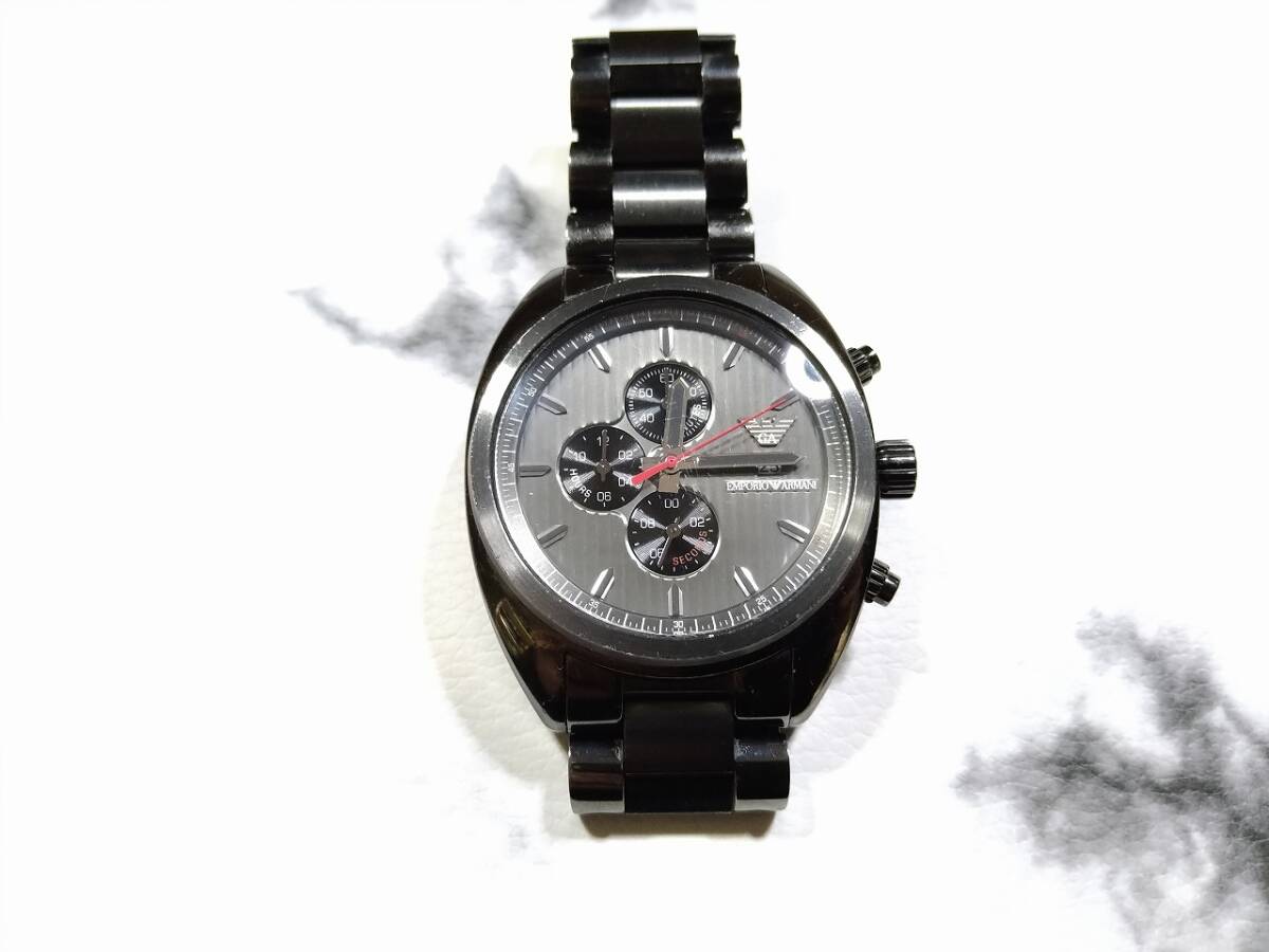 【全体的に状態が悪い】【ジャンク部品取り等】EMPORIO ARMANI エンポリオ・アルマーニ 腕時計 AR-5913 リューズ折れ不動品の ...