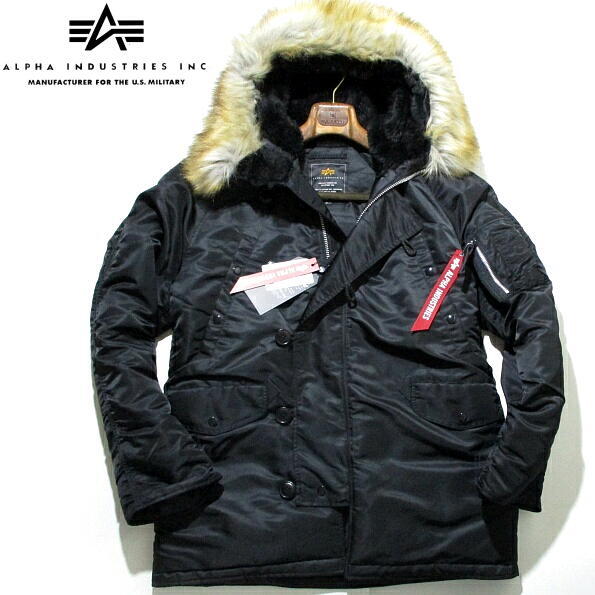 【未使用】新品 未使用 定価34980円 アルファ ALPHA industries N-3B N3B Mサイズ ミリタリー フライトジャケット ファー 黒 ブラックの落札情報詳細 ...