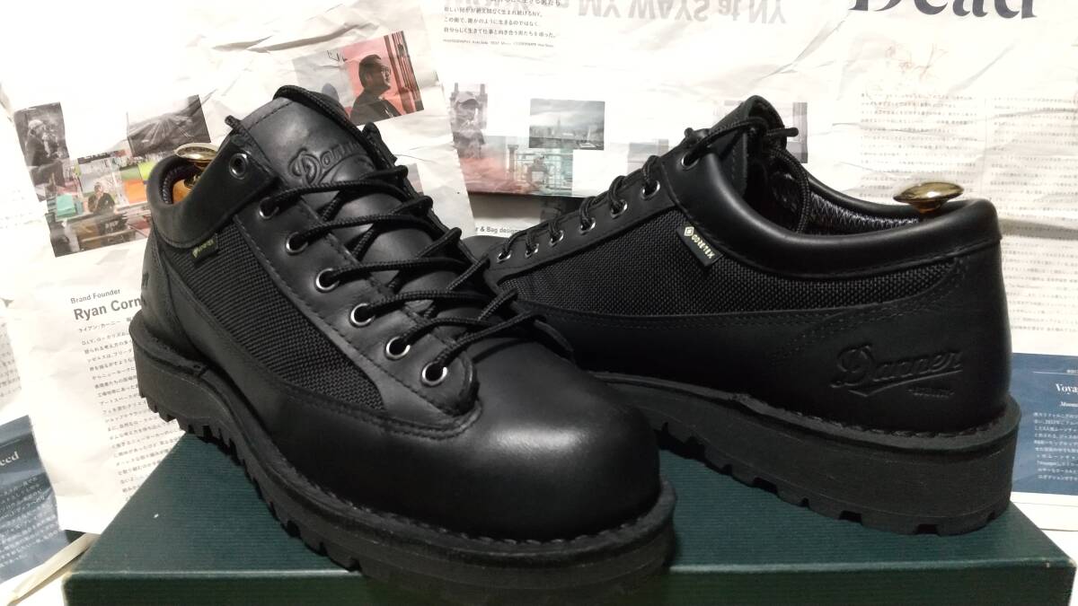 【未使用に近い】DANNER FIELD LOW US7.5 ブラック ゴアテックス ビブラム ダナー フィールド ロー ロウ 透湿防水 ...