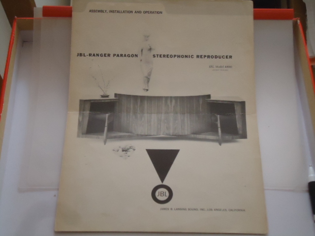 【やや傷や汚れあり】JBL RANGER PARAGON JBL Model 4400 JBL パラゴン オリジナルのカタログ USAの落札 ...