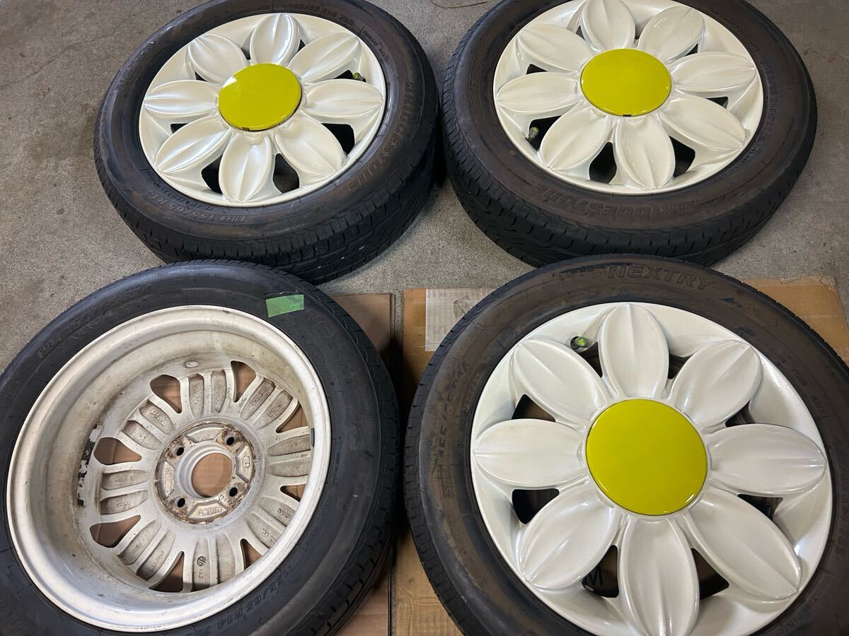 【傷や汚れあり】★PIAA FULALA うらら ピア 花 フラワー 4本 PCD100 4.5J+45 NEXTRY 155 65 14の ...