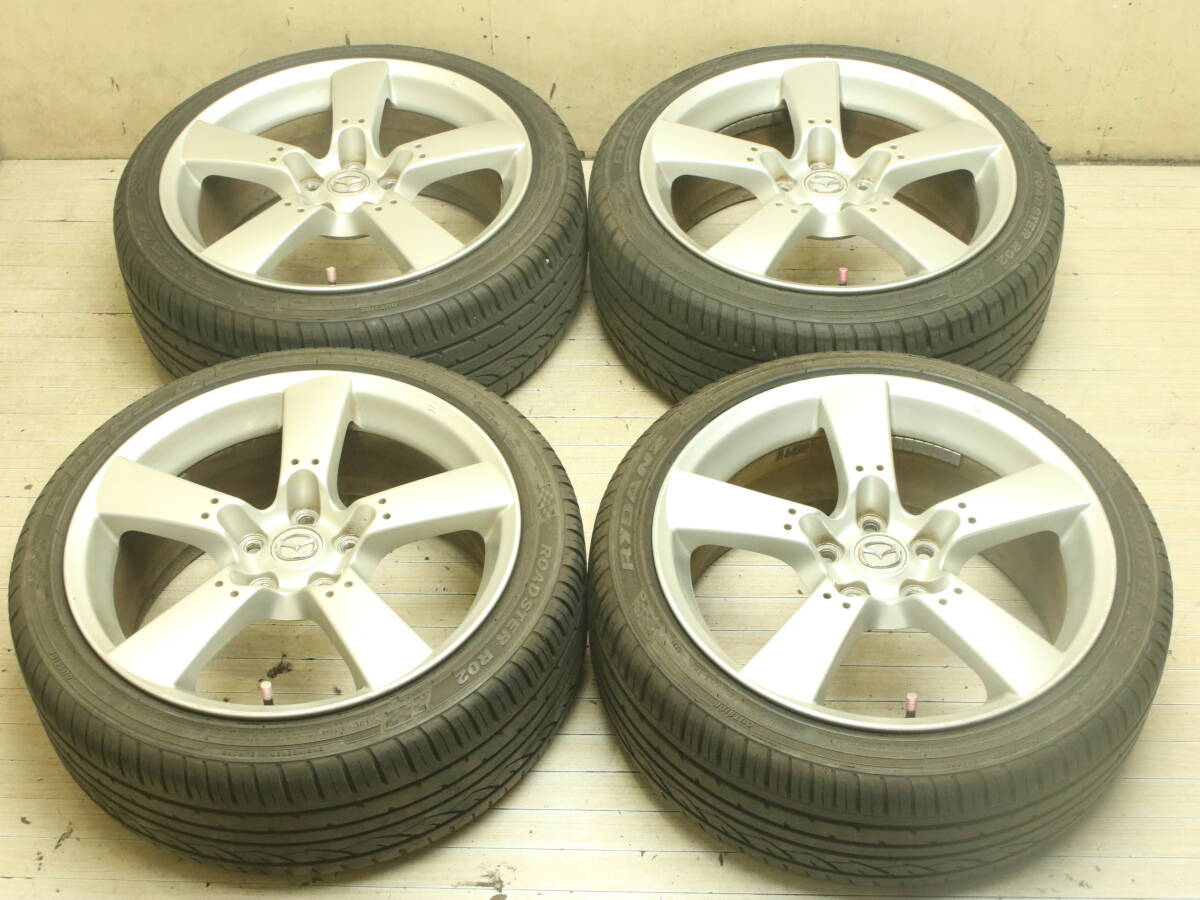 【傷や汚れあり】送料無料 RX-8 RX8 SE3P 前期 純正 18インチ ホイール 18 × 8J 225/40R18 PCD 114.3 ...