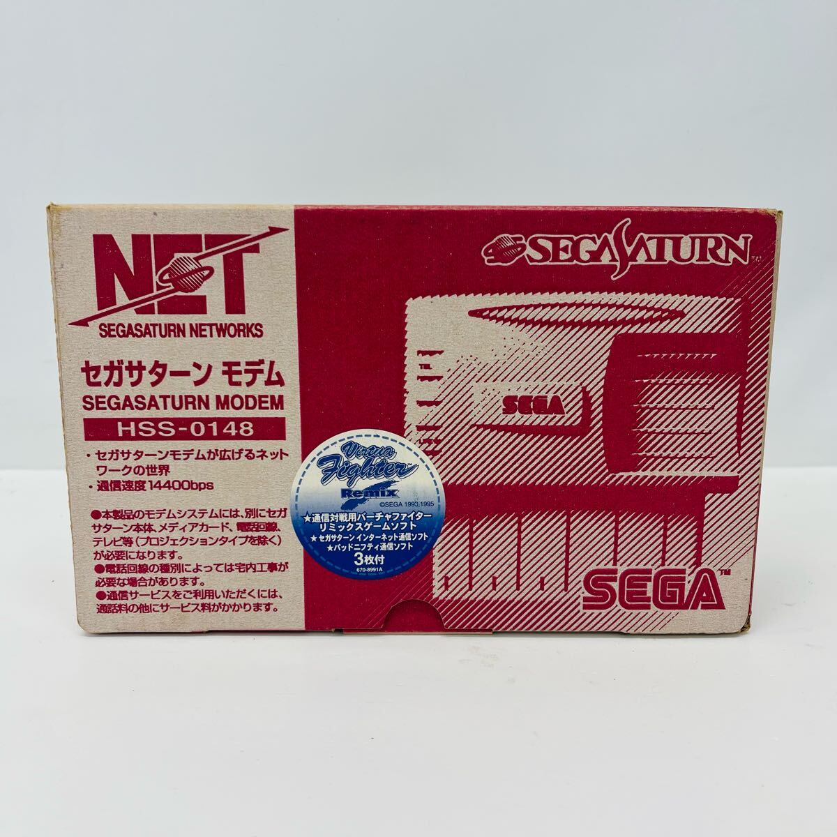 【目立った傷や汚れなし】☆1円〜☆ SEGA SATURN MODEM セガサターン モデム HSS-0148 本体 箱付き メディアカード ...
