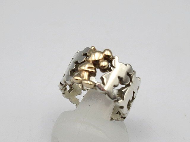 【やや傷や汚れあり】 中古品 USED K10/925 ミッキーマウス リング 指輪 ＃9 Disney ディズニー AG925 シルバー/10金 SILVER の落札情報詳細 - Yahoo ...