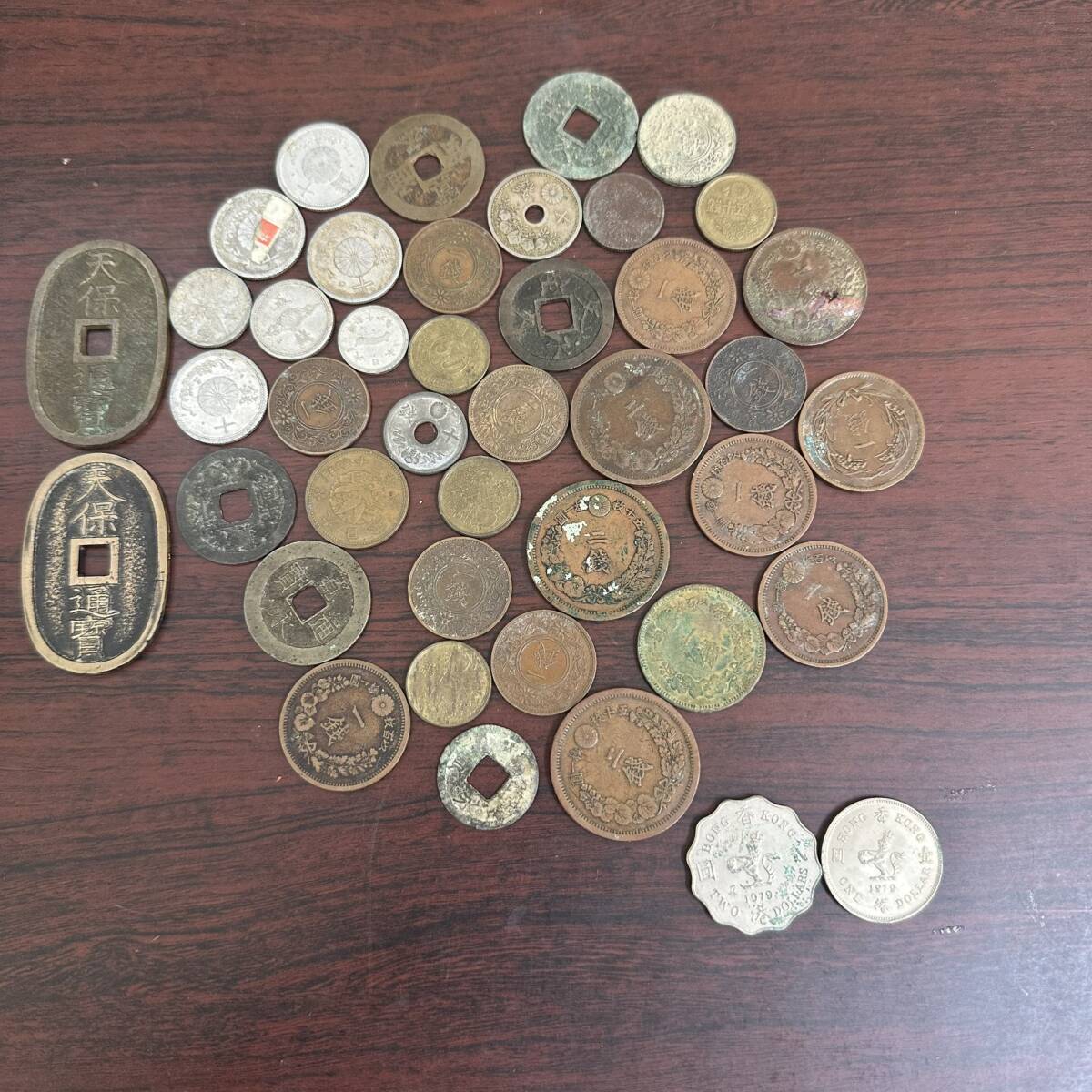 【傷や汚れあり】【TH0209】日本 海外 古銭 約226g分 まとめ 一銭 二銭 寛永通宝 天保通宝 十銭 五銭 五十銭 香港 アンティーク レトロ コレクションの落札情報詳細 ...