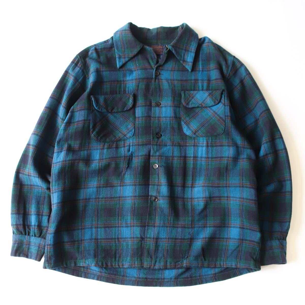 【傷や汚れあり】70s PENDLETON ボードシャツ 開襟 ウールシャツ オンブレチェック L USA製 長袖 ペンドルトン アメリカ古着 ヴィンテージ ビンテージの落札情報詳細 ...